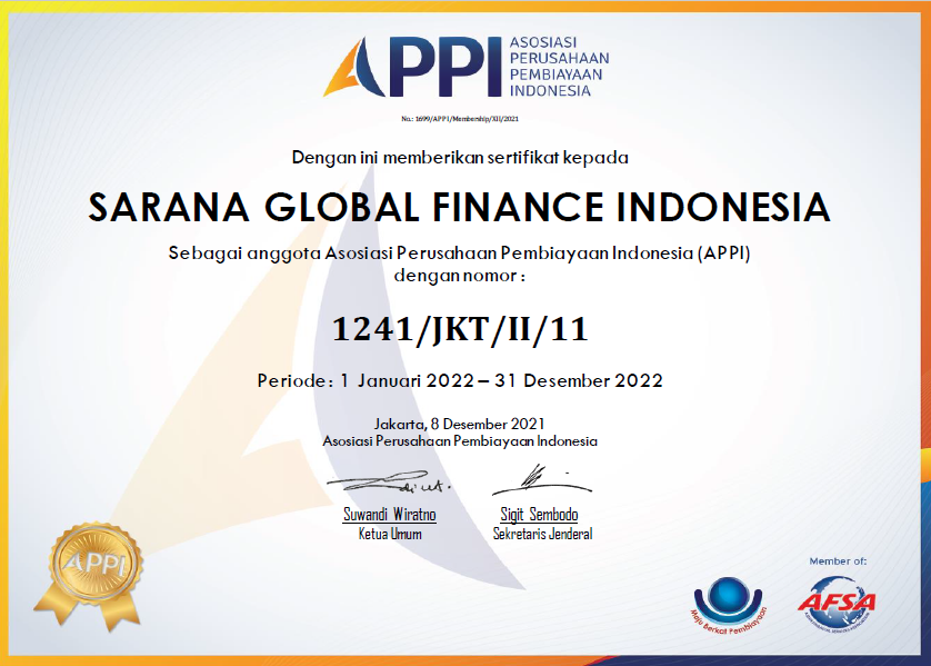 Keanggotaan - PT Sarana Global Finance Indonesia