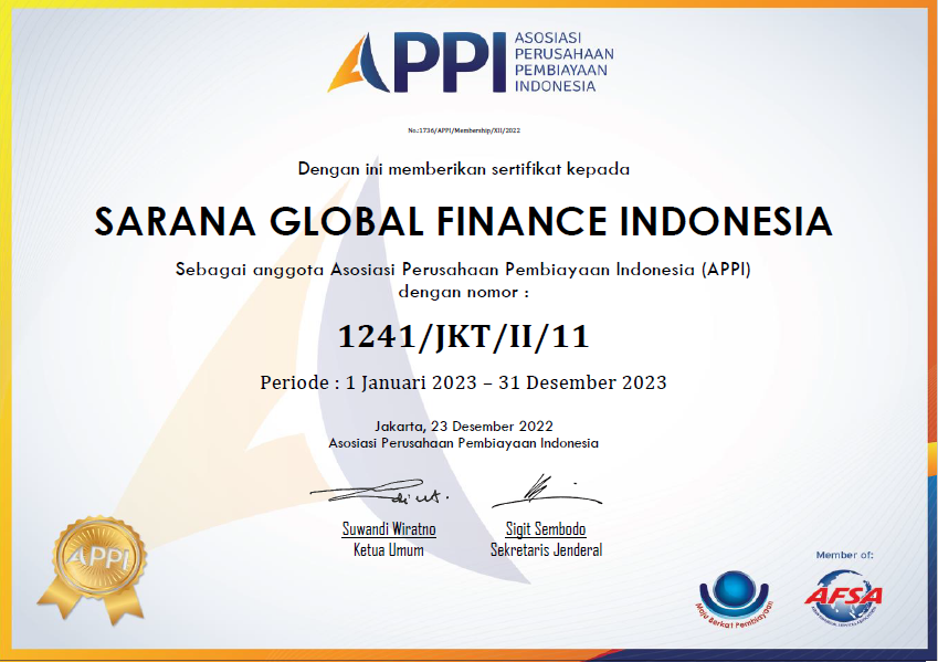 Keanggotaan - PT Sarana Global Finance Indonesia